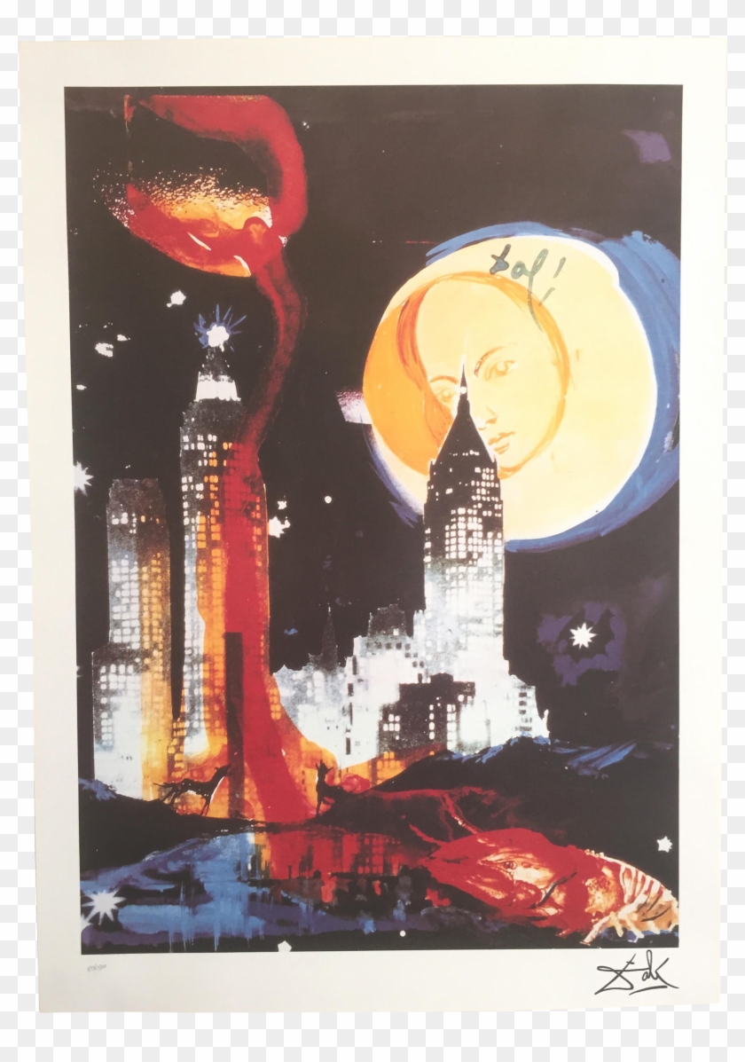 Salvador Dali Manhattan Skyline Tarot The Moon Original - Dali ...