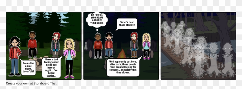 English Scary Comic Strip - Cartoon, HD Png Download - 1164x385 ...