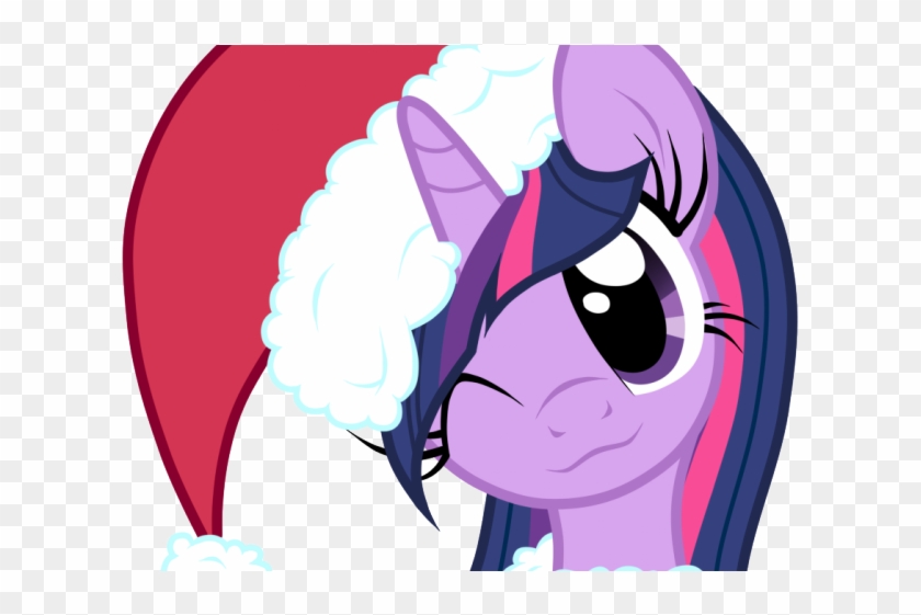 Drawn Santa Hat Mlp - Twilight Sparkle, HD Png Download - 640x480 ...
