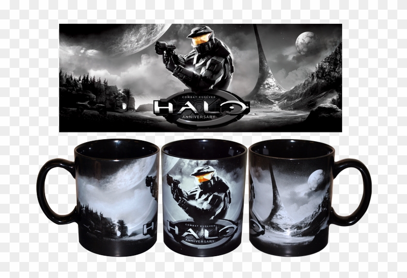 Black Coffee Mug - Halo Combat Evolved Anniversary, HD Png Download ...