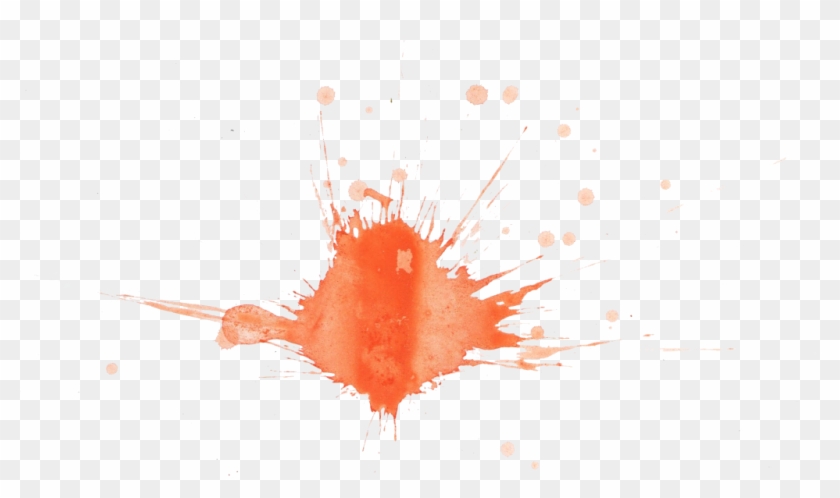 Watercolor Splatter Transparent Orange