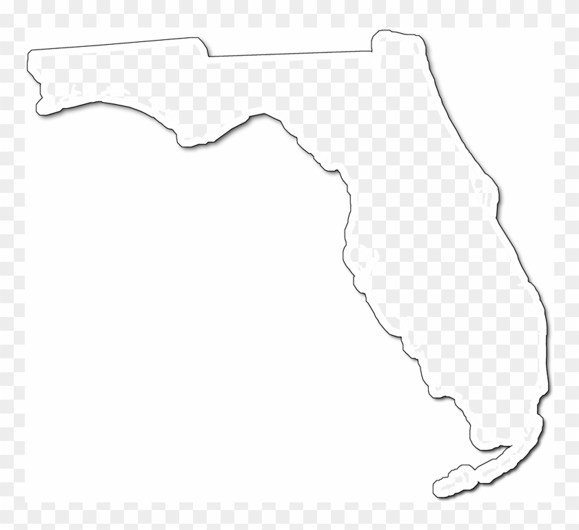 A Map Of Florida With An Outer Shadow Around The Map - Florida ...