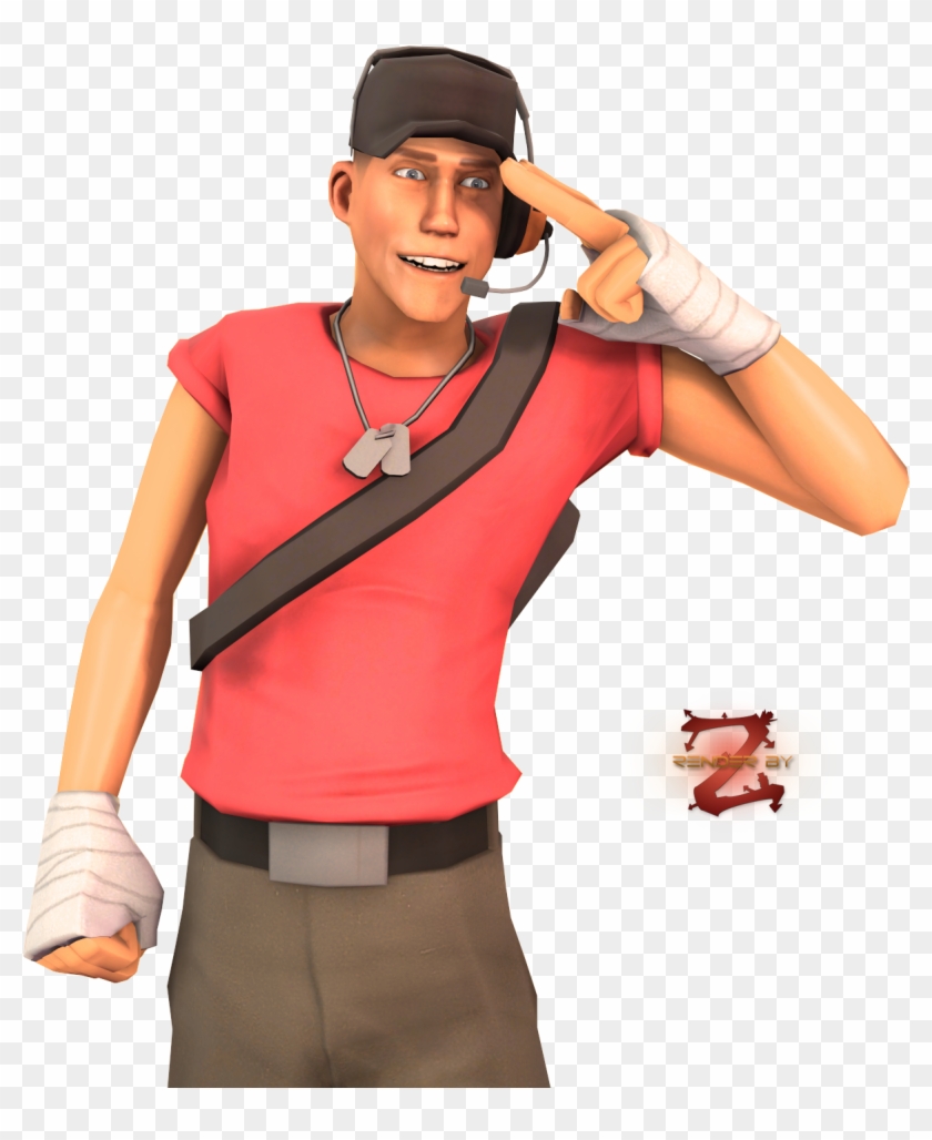 Tf2 Scout Transparent - Scout Poses Tf2, HD Png Download - 1271x1440 ...