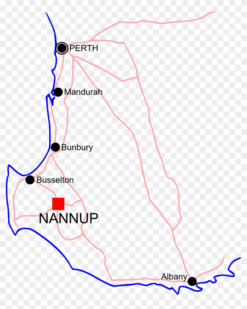 Nannup, Western Australia - Nannup Western Australia Map, HD Png ...