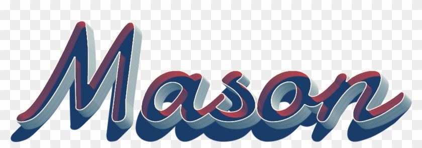 Mason 3d Letter Png Name - Graphic Design, Transparent Png - 1872x750 ...