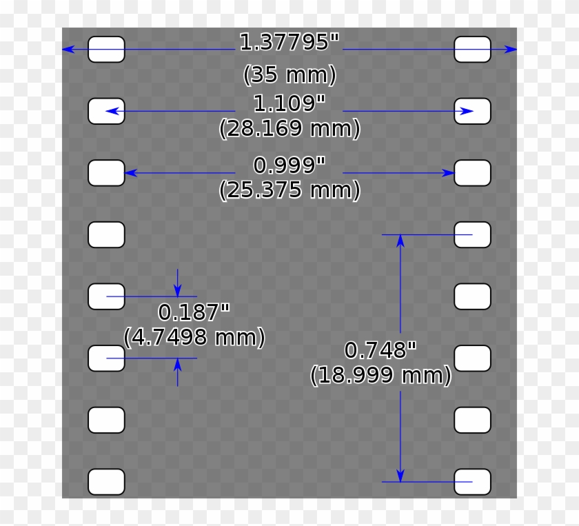 35mm Film Dimensions, As Outlined In A 1965 Smpte Paper - 35mm Film ...