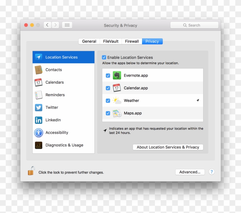 Images/settings Security 91 - Mac Privacy Tab, HD Png Download ...