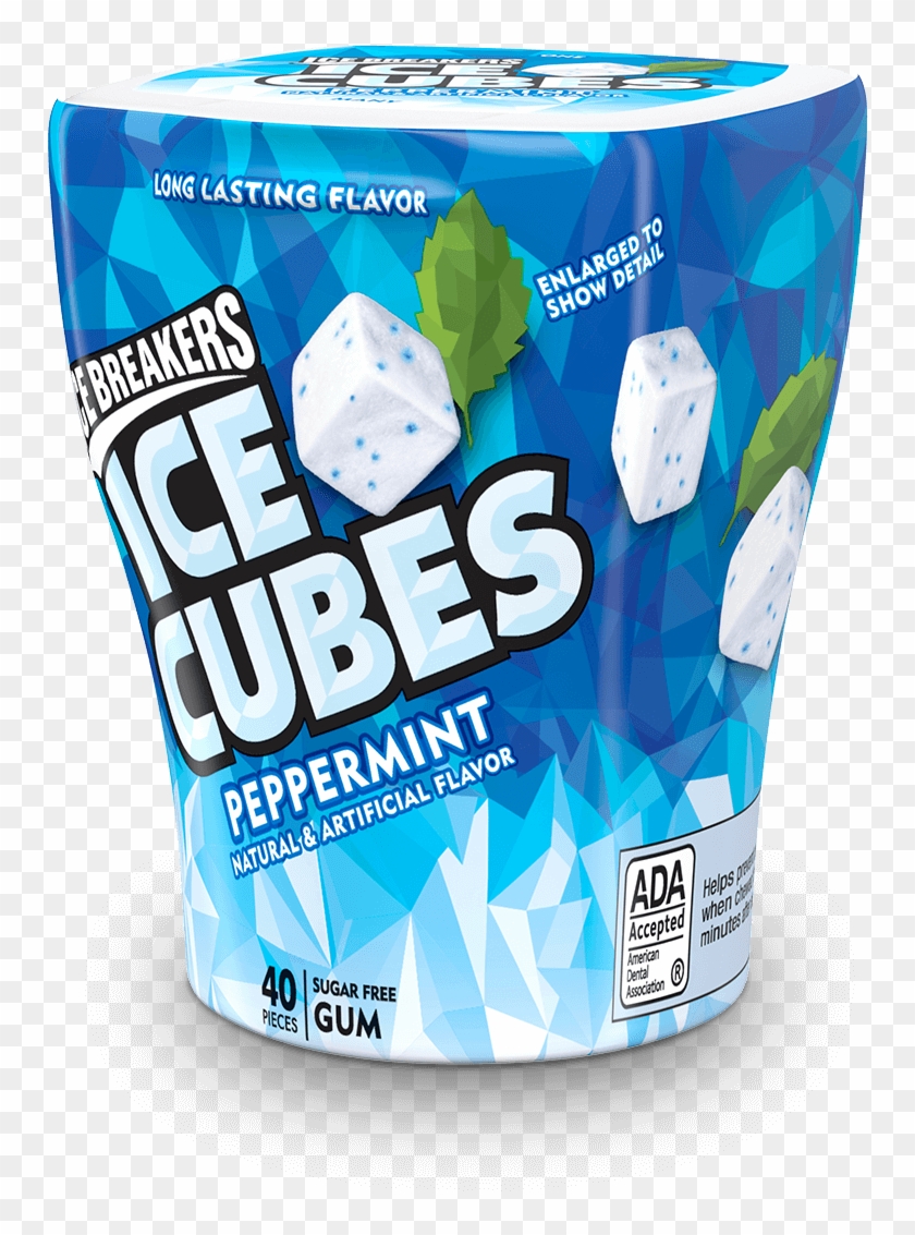 Ice Breakers Ice Cubes Peppermint Gum - Ice Cubes Gum Png, Transparent ...