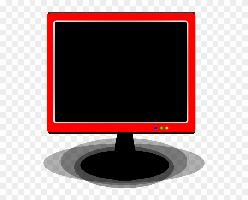 Monitor Clipart Big Screen Tv - Tv Red, HD Png Download - 546x597 ...