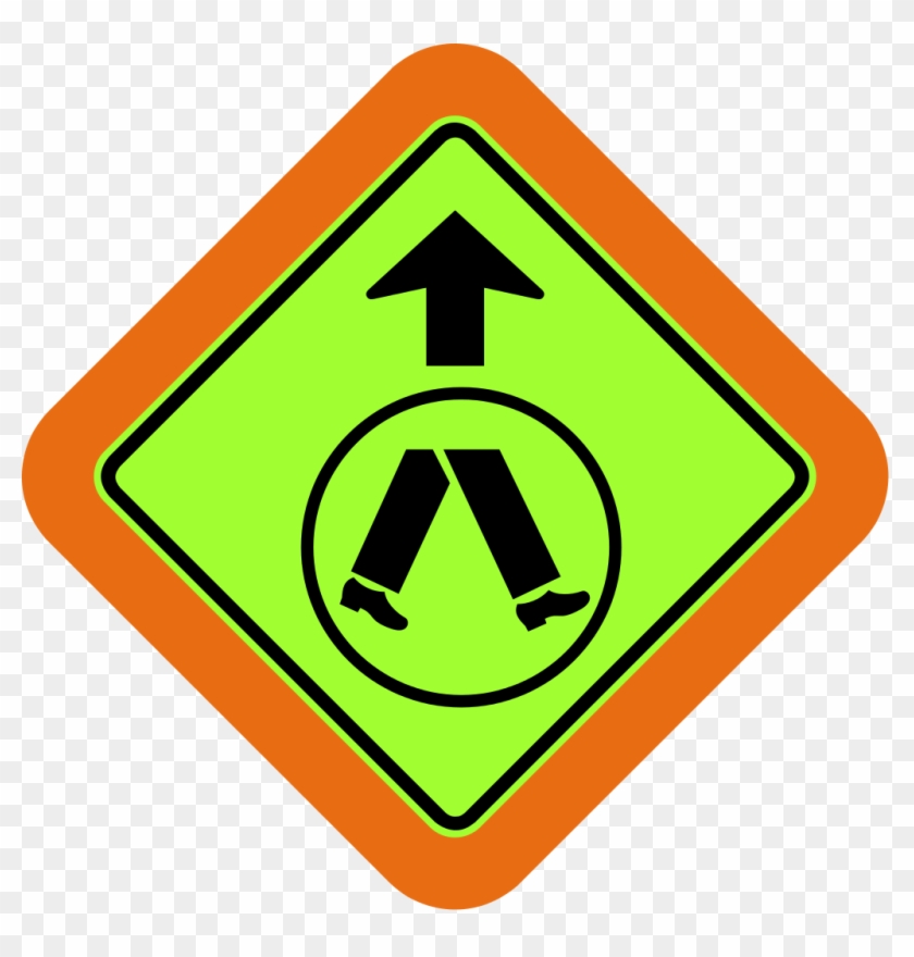 Australia W6-2 - Pedestrian Crossing Sign, HD Png Download - 1024x1024 ...
