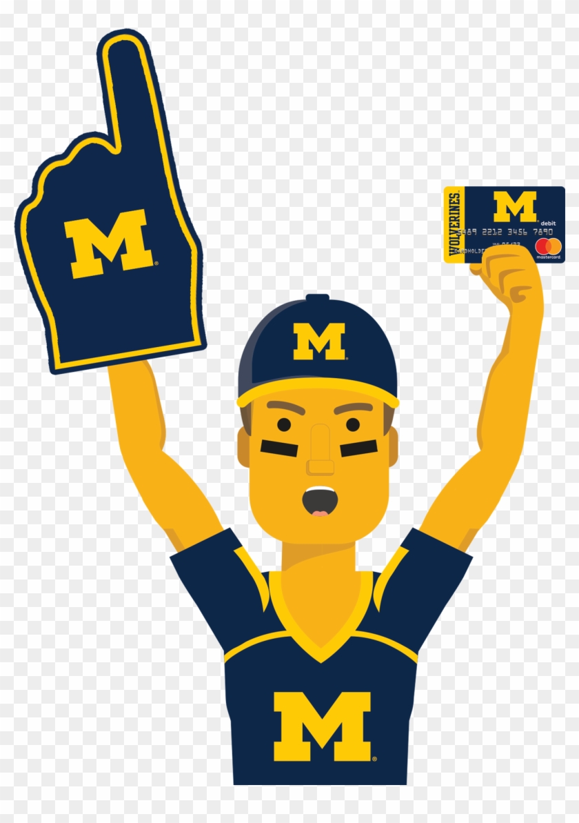 Michigan Ultimate Fan Holding The Michigan Wolverines, HD Png Download ...