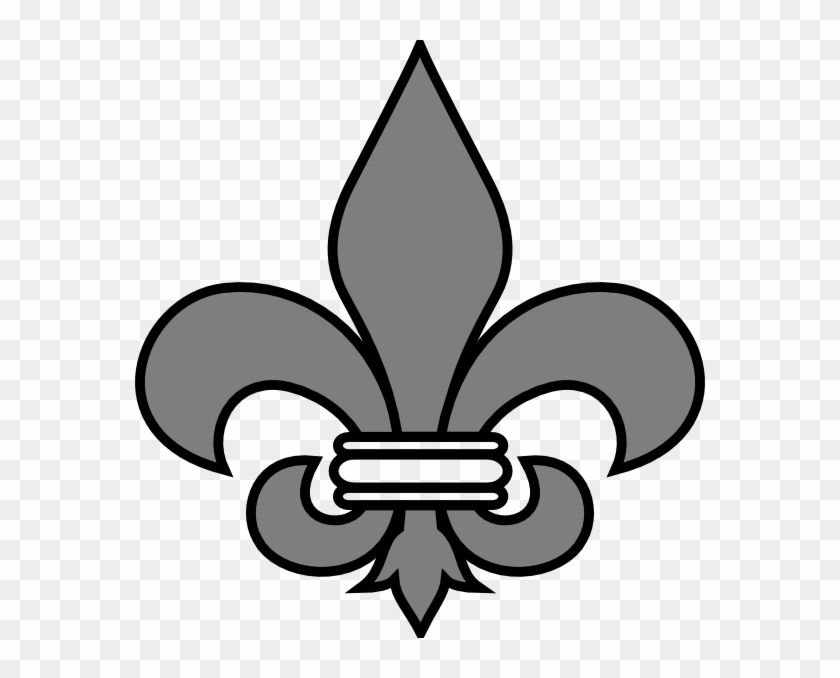 Download - Silver Fleur De Lis Clip Art, HD Png Download - 570x598 ...