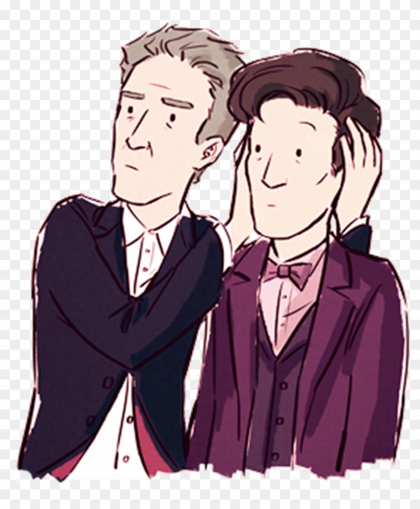 Eleventh Doctor And Twelfth Doctor - Cartoon, HD Png Download ...