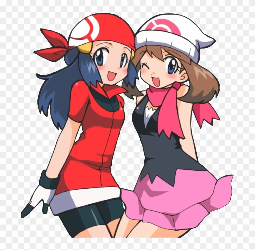 Pokemon May And Dawn - May And Dawn Pokemon, HD Png Download - 704x744 ...