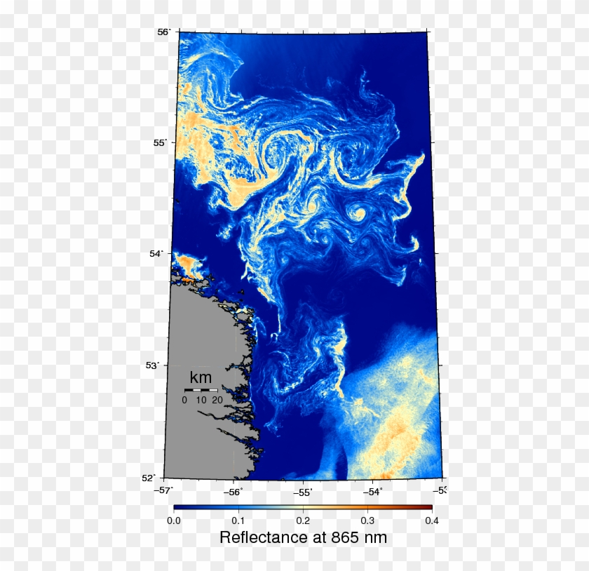 Ice In The Labrador Current As Seen By Modis-terra - Visual Arts, HD ...