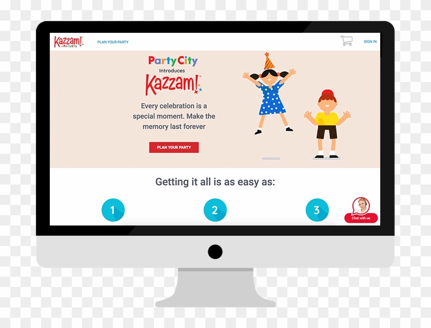 Kazzam Party City App - Computer Monitor, HD Png Download - 710x593 ...