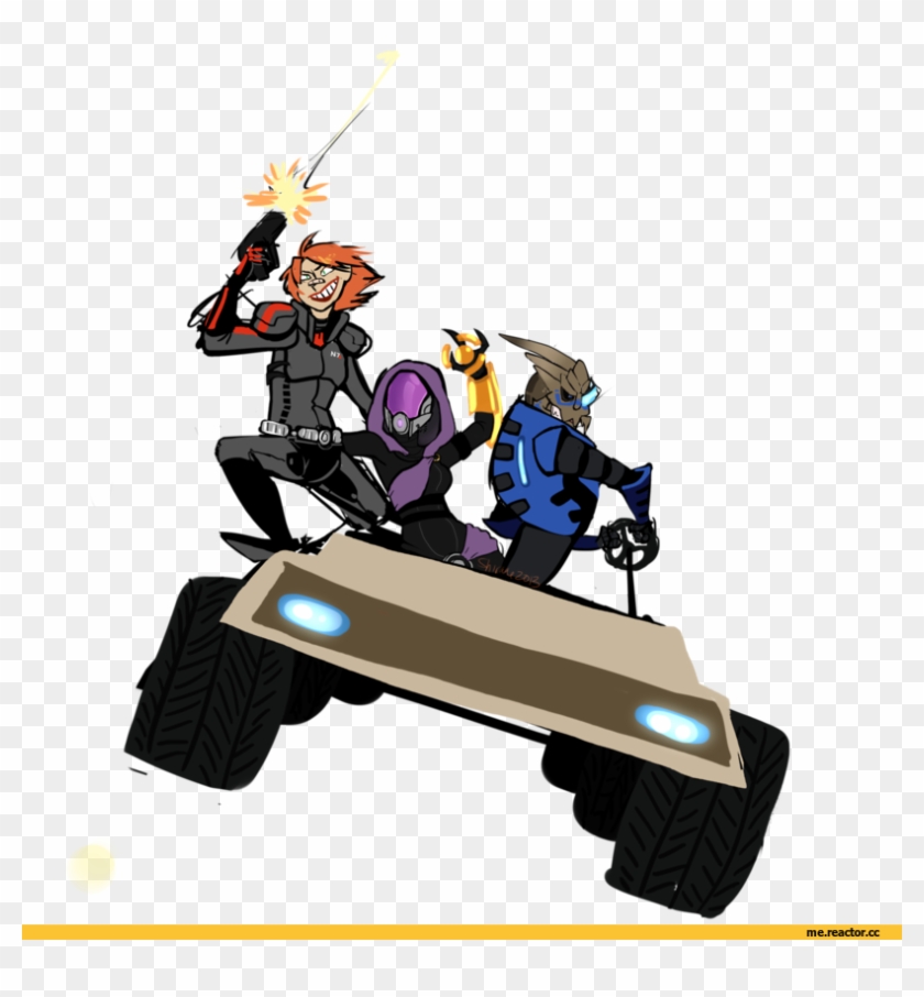 Mass Effect,фэндомы,me Art,femshep,tali,garrus - Cartoon, HD Png ...