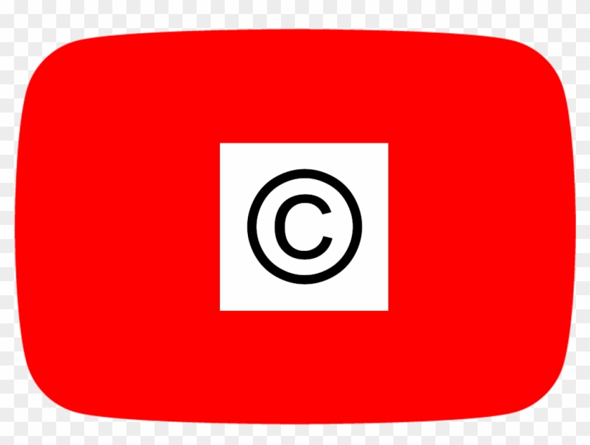 White Square On A Rounded Red Background With A Copyright - Circle, HD ...