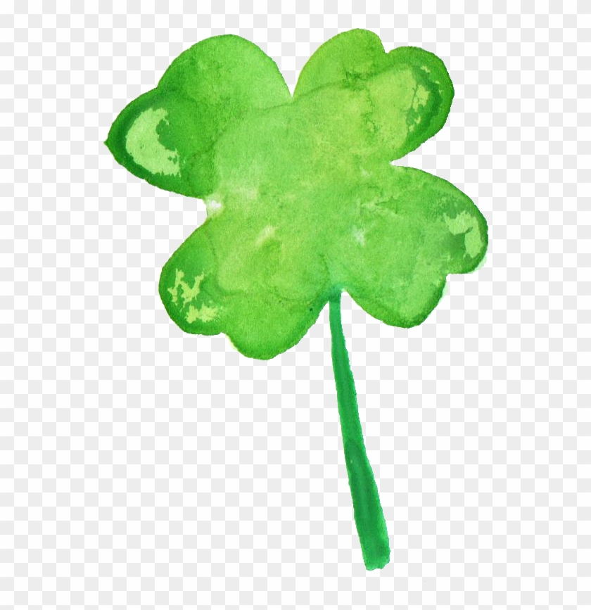 548 X 787 6 - Watercolor Four Leaf Clover Png, Transparent Png ...