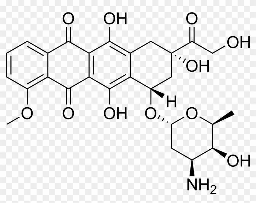Doxorubicin Chemical Structure - Doxorubicin Structure, HD Png Download ...