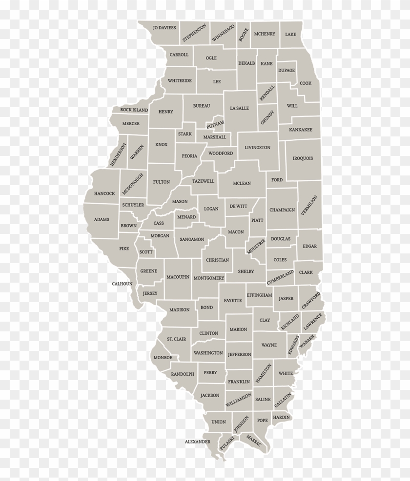 Illinois Counties Map Area - Illinois County Map Png, Transparent Png ...