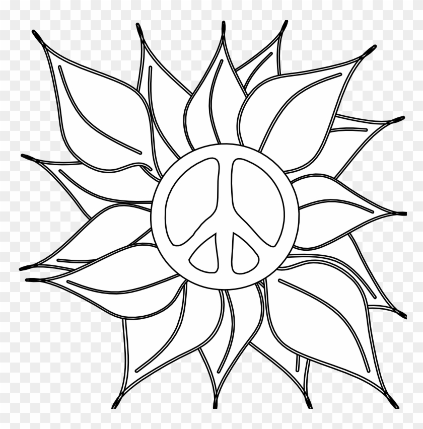 Peace Clipart Flower - Drawings Of Peace Symbol, HD Png Download ...
