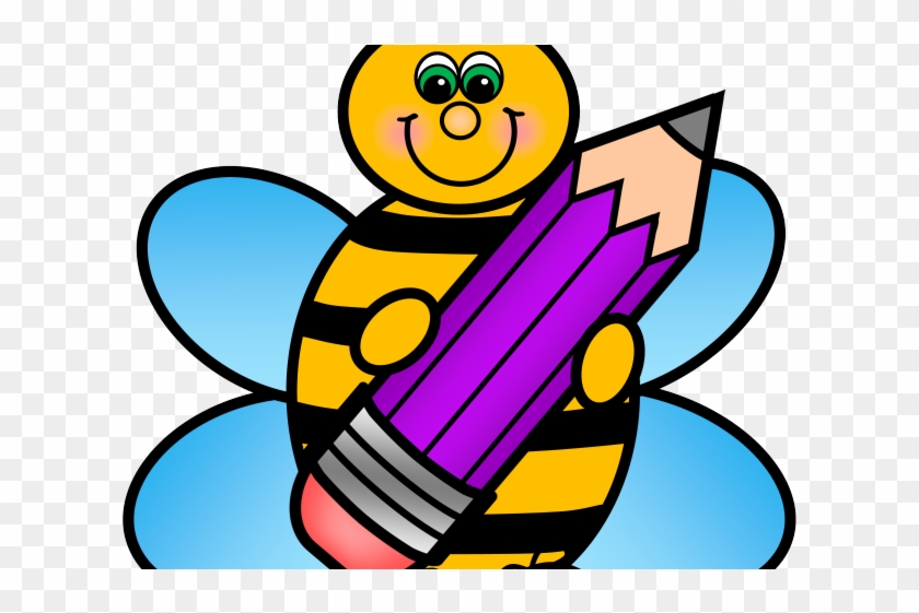 Bees Clipart Writing - Bee Clip Art School, HD Png Download - 640x480 ...