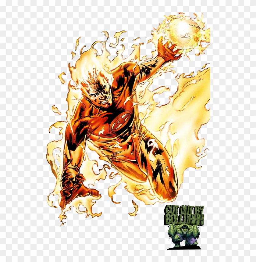 Human Torch Photo Ultff054copy - Comics Strip Dr Strange, HD Png ...