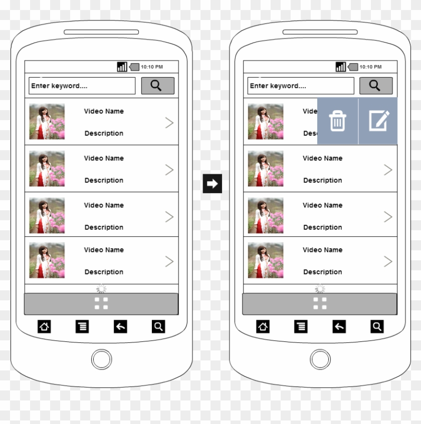 Android Build Swipe Listview Item From Right To Left - Iphone, HD Png ... Android Build Swipe Listview Item From Right To Left - Iphone, HD Png ...