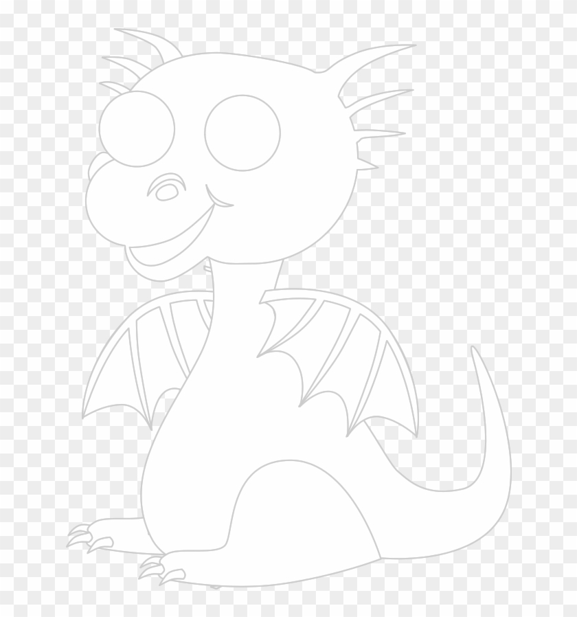 We've Provided A Very Simple Dragon Template To Print - Illustration ...