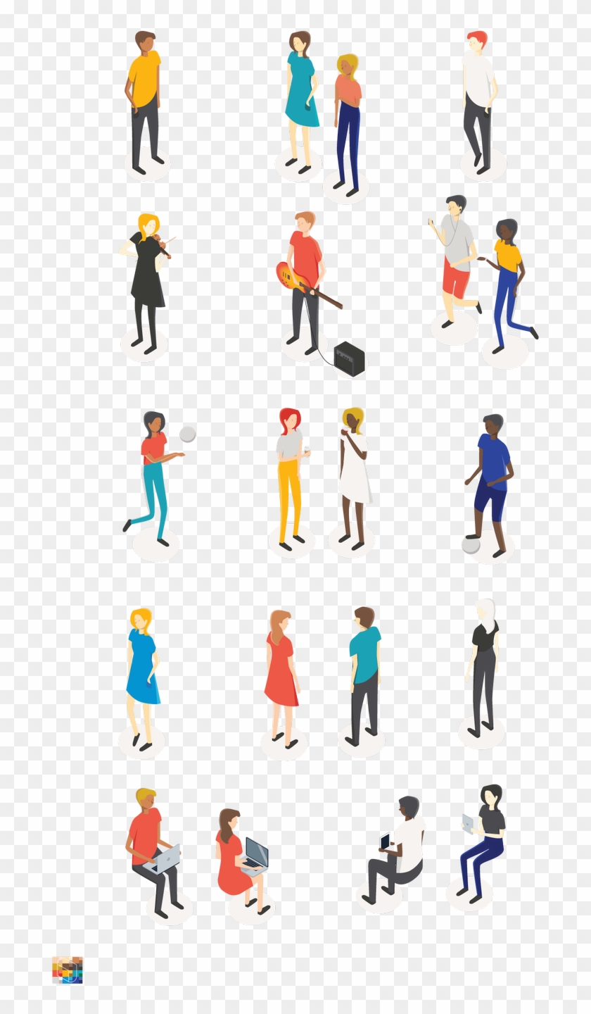 Isometric People Vector Drawings Pack People Vector - Isometric People ...