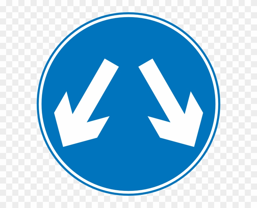 Vehicles May Pass Either Side, HD Png Download - 600x600(#4583276 ...