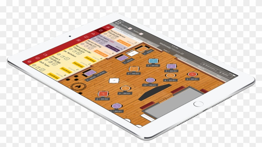 Ipad Tablet With Rezku Reservations Floor Plan Screen - Tablet Computer ...