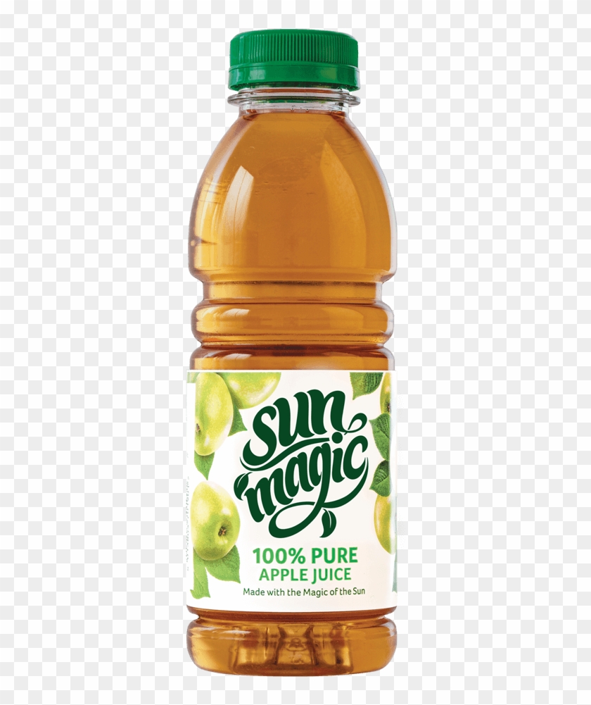 Sunmagic 500ml 100% Pure Apple Juice - Apple Juice Bottle Png ...