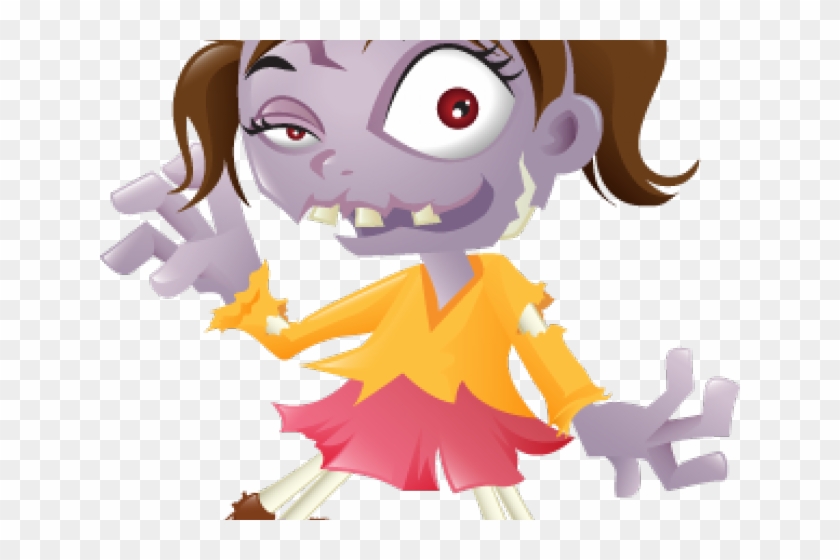 Little Zombie Girl Cartoon, HD Png Download - 640x480(#4605847) - PngFind