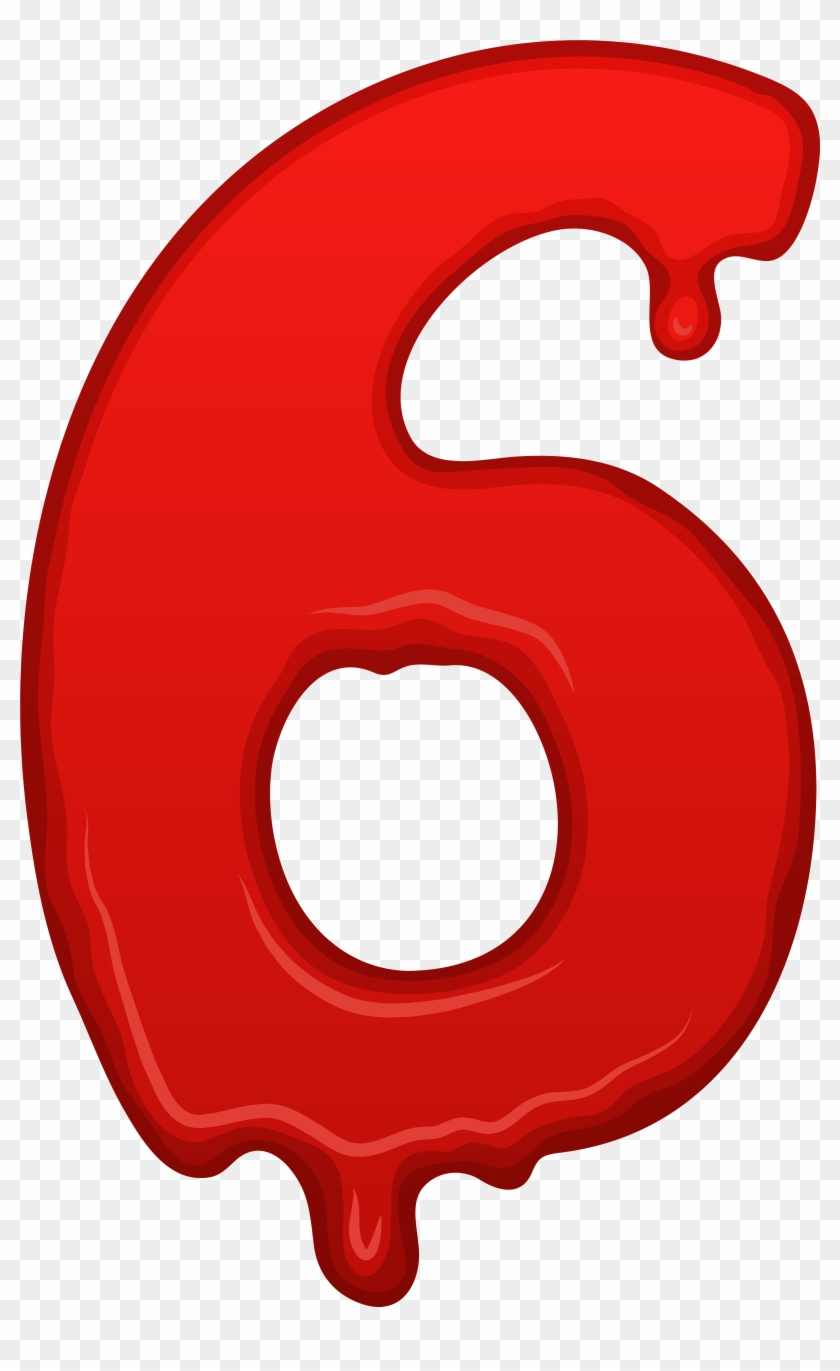Number, Red, Numerical Digit, Symbol Png Image With - Bloody Six ...
