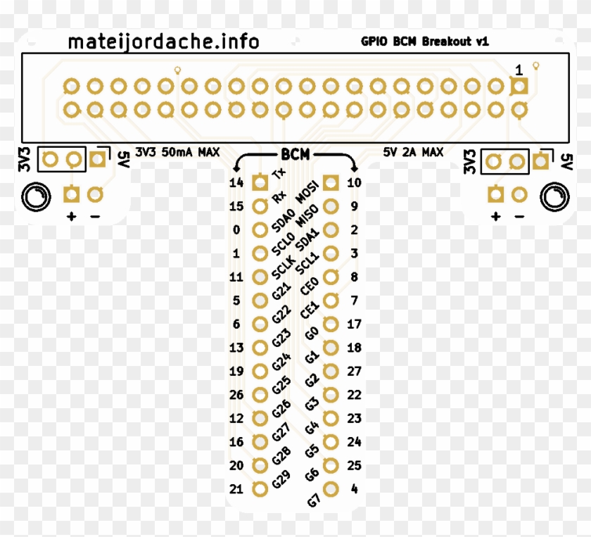 Raspberry Pi 40 Pin Gpio Extender With Bcm Numbering - 40 Pin Extender ...