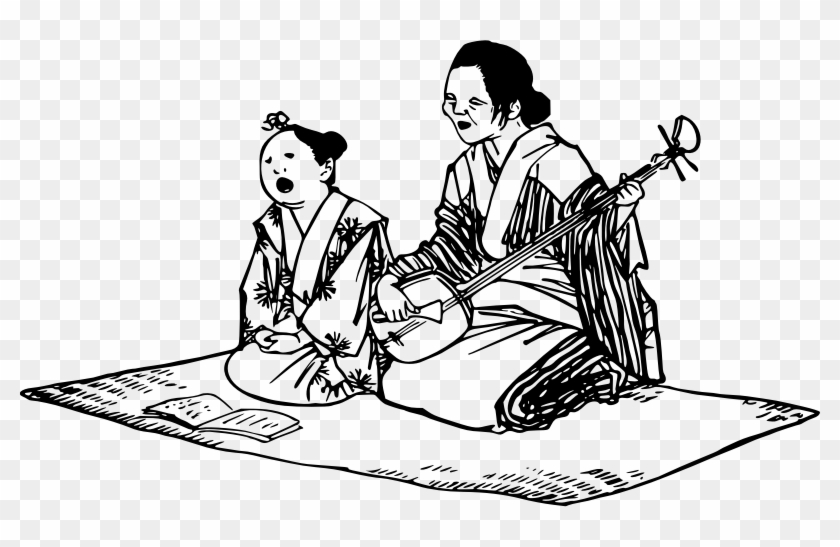 Japanese Singers Medium Image Png Ⓒ - Japan Line Drawing, Transparent ...