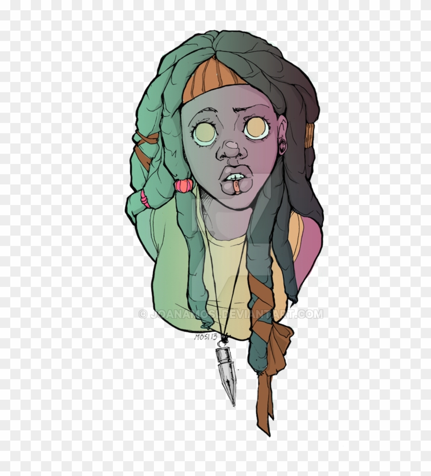 Rastas Clipart Woman - Rasta Girl Drawing, HD Png Download - 600x869 ...
