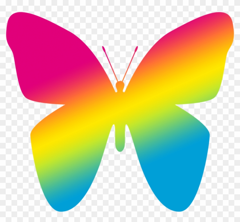 Lgbt Png Clipart - Transparent Rainbow Butterfly Png, Png Download - 894x894(#4684297) - PngFind