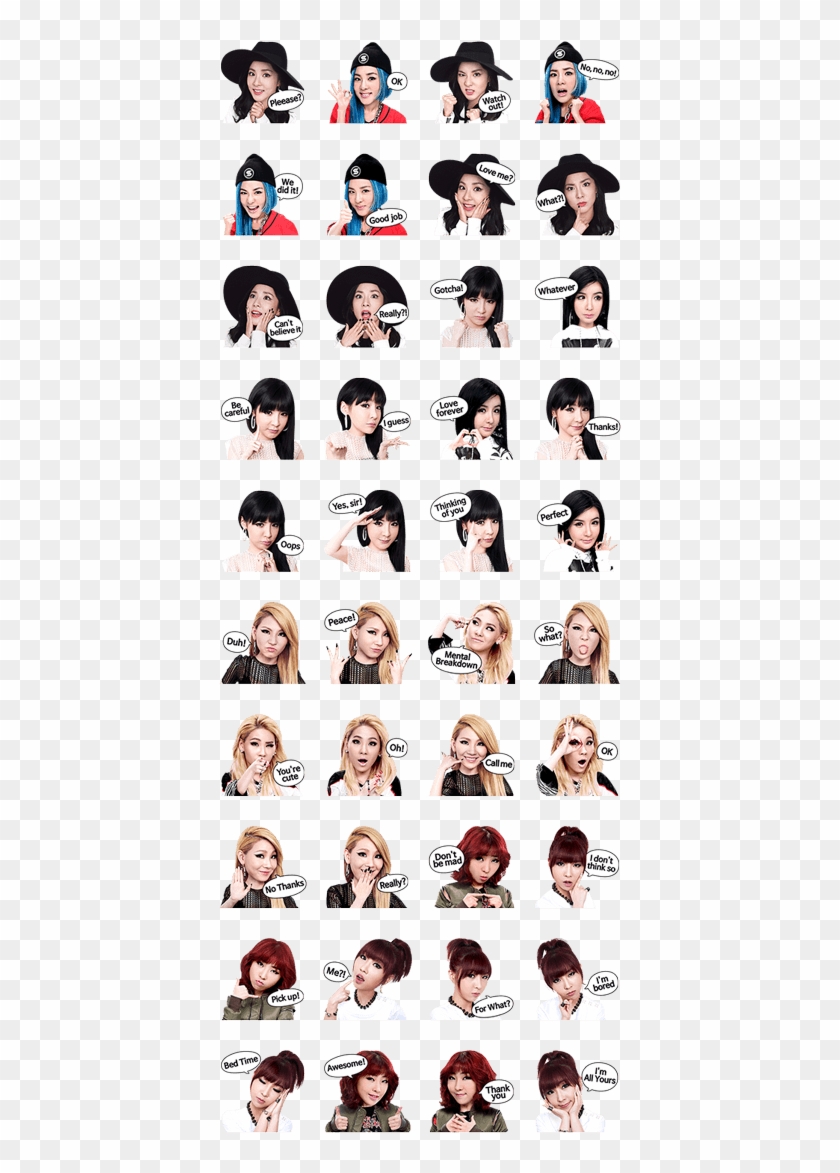 2ne1 Special Edition 2 Line Sticker Gif & Png Pack - Black Butler Line ...