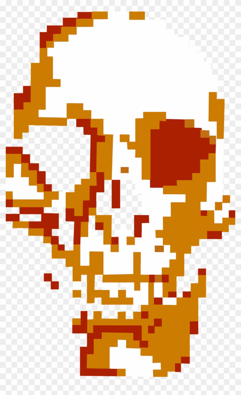 Pixel Skull - Cartoon, HD Png Download - 1006x1600(#4724725) - PngFind