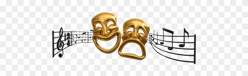 #music #multicolor #musicnotes #musical - Gold Theater Mask Png ...