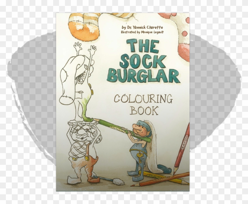 The Sock Burglar Colouring Book - Illustration, HD Png Download ...
