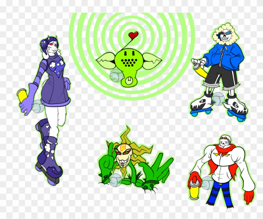 Jet Set Undertale - Jet Set Radio Undertale, HD Png Download - 1018x785 ...