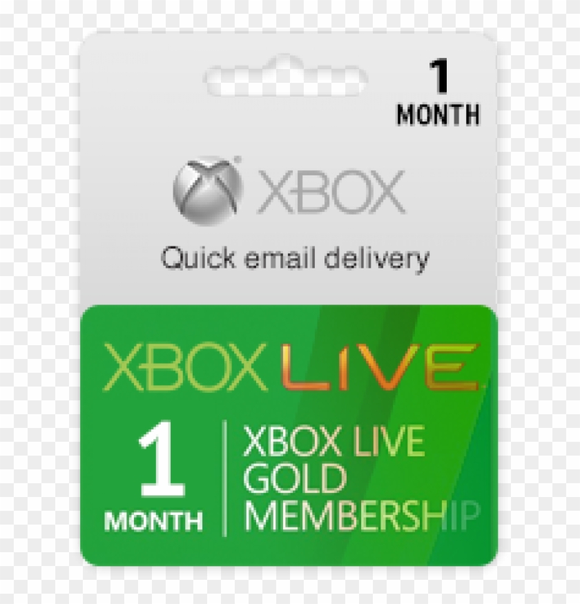 1 Month Membership Xbox Live Gold Subscription Card - Xbox 360, HD Png ...