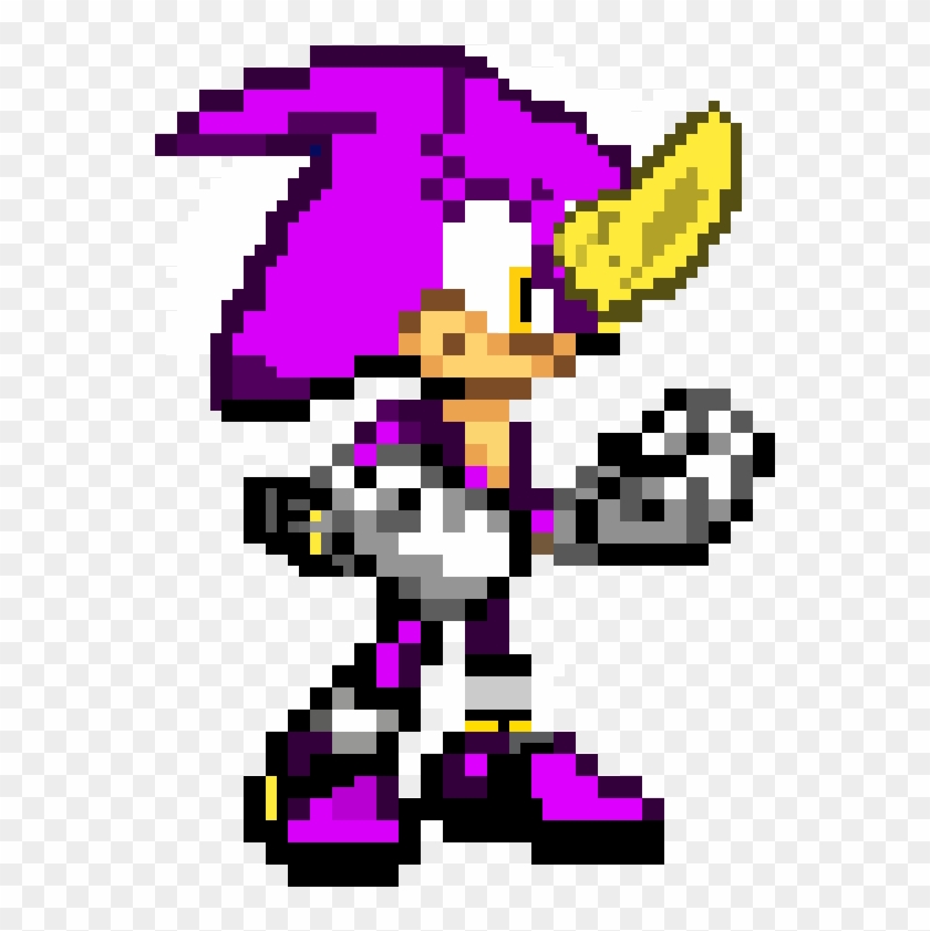 Espio The Chameleon - Pixel Art, HD Png Download - 580x760(#4796035 ...