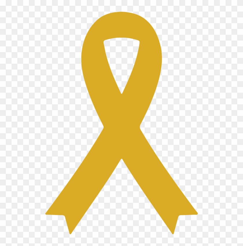 Gold Ribbon Only, HD Png Download - 528x769(#484941) - PngFind