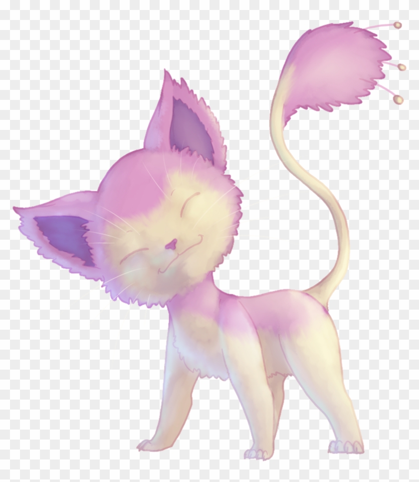 Skitty Pokemon Art - Cartoon, HD Png Download - 863x925(#4854996) - PngFind