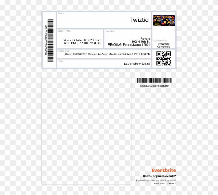 Pdf - Eventbrite Ticket, HD Png Download - 600x776(#4870632) - PngFind